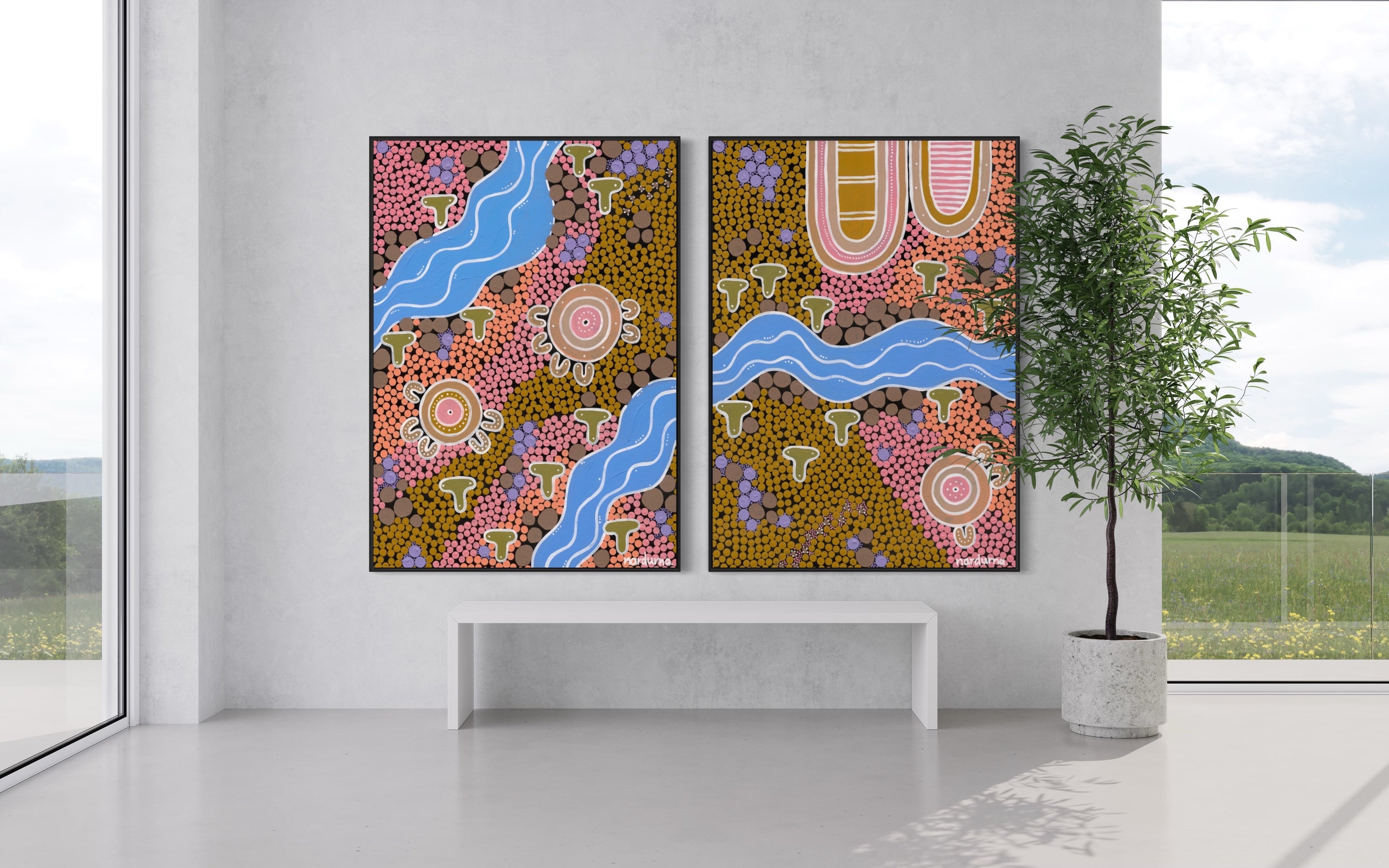 Aboriginal Art by Ryhia Dank: Originals & Reproductions | Nardurna