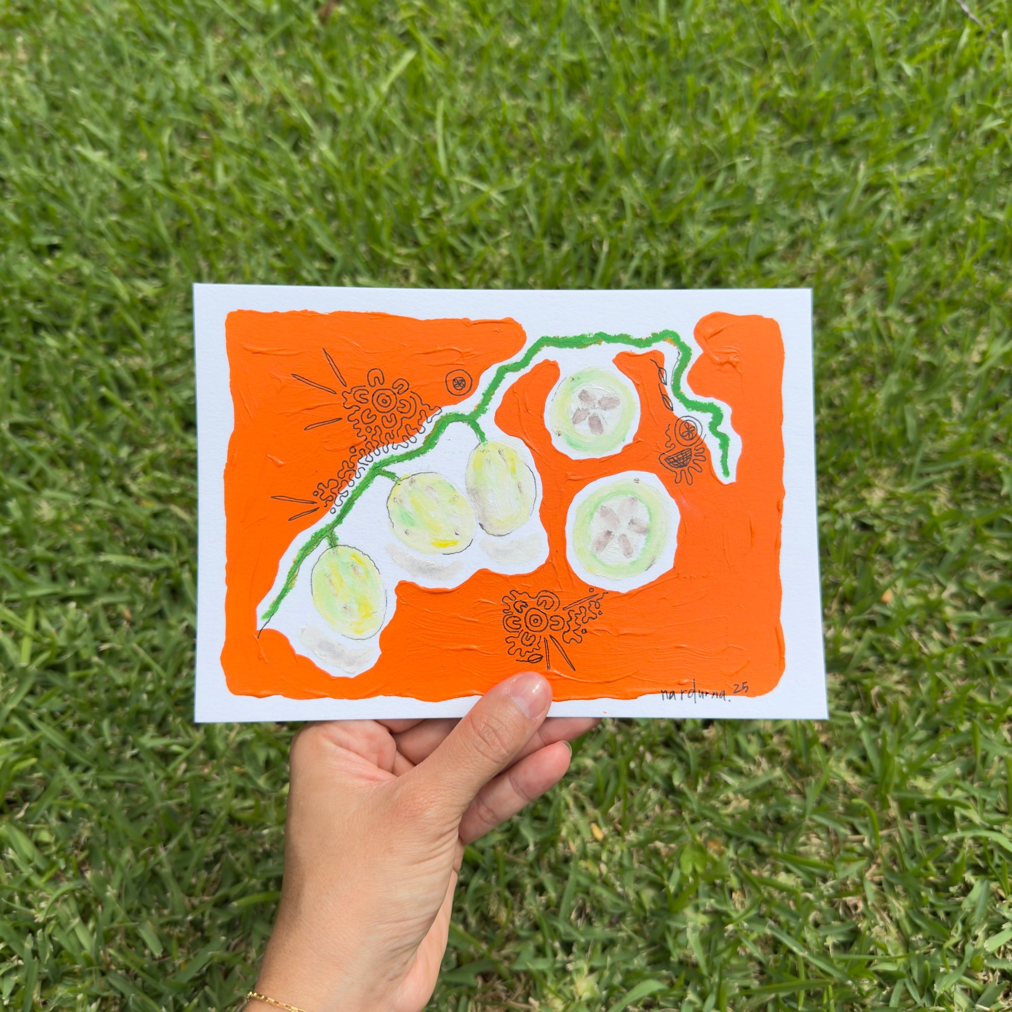 Wild Cucumber Swatch – 6 of 10 Hand-Painted Originals | MANJA Collection