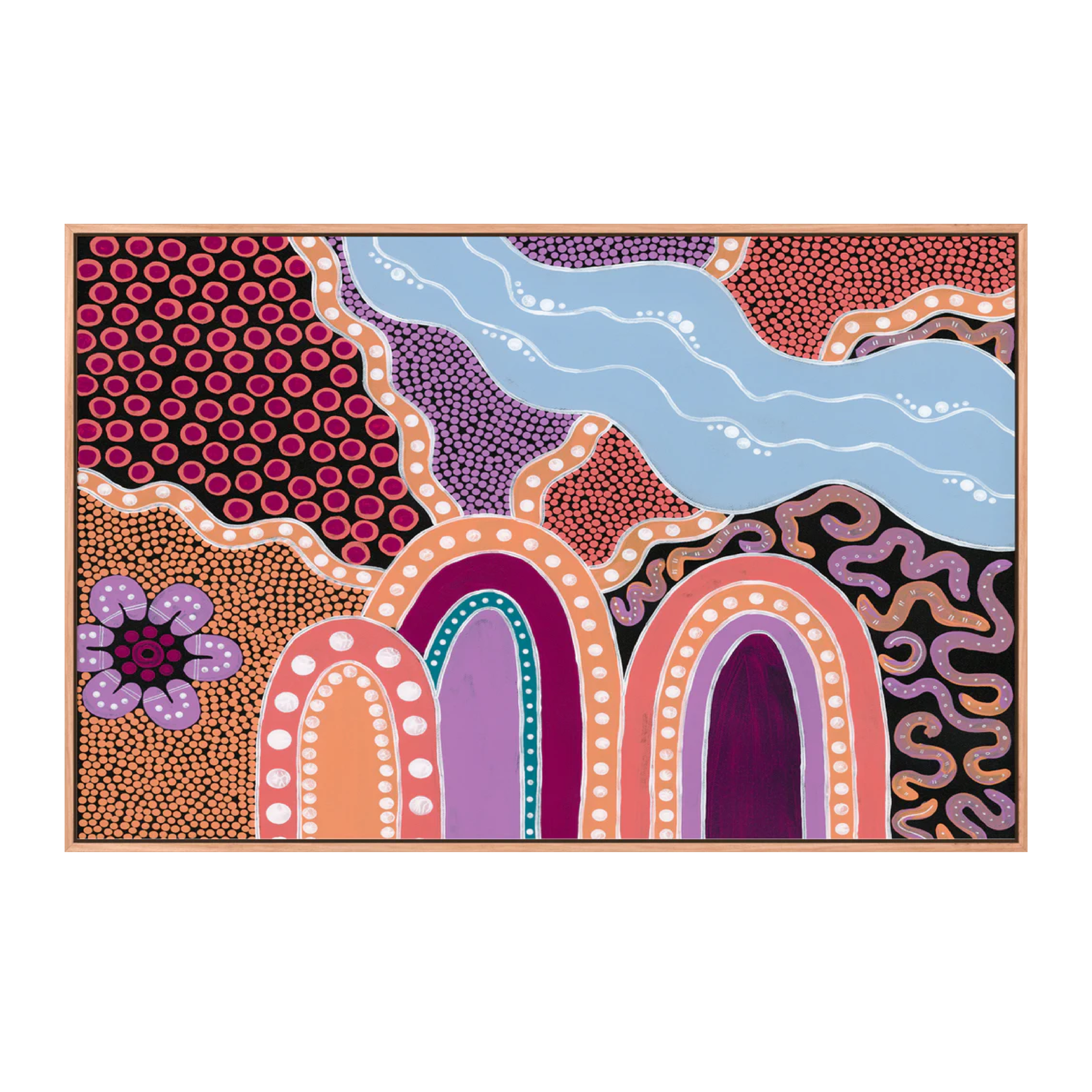 One of Many Art Print | Aboriginal Art | Dot Painting | Contemporary ...