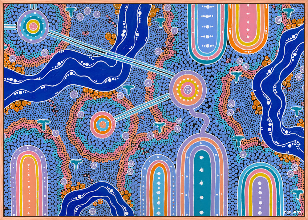 Solidarity Art Print | Aboriginal Art | Dot Painting | Contemporary Art