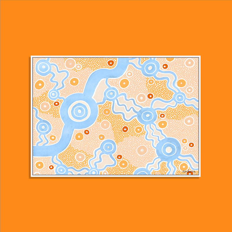 Water V2 Art Print | Aboriginal Art | Dot Painting | Contemporary Art